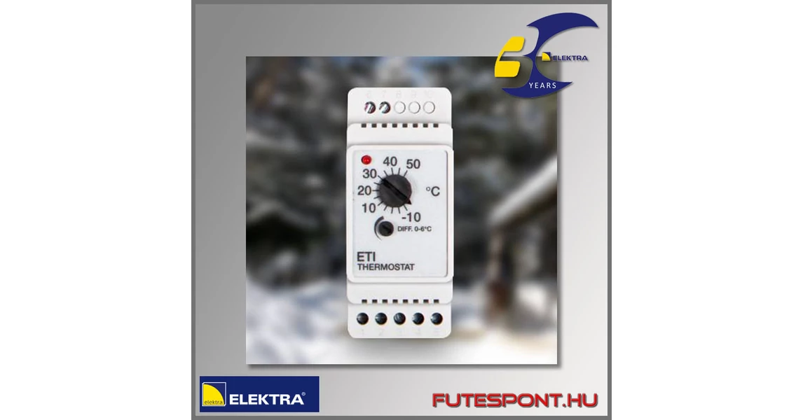 ETI-1551 termosztát csőkísérő fűtéshez, EFT 622 szenzorral - FUTESPONT.HU