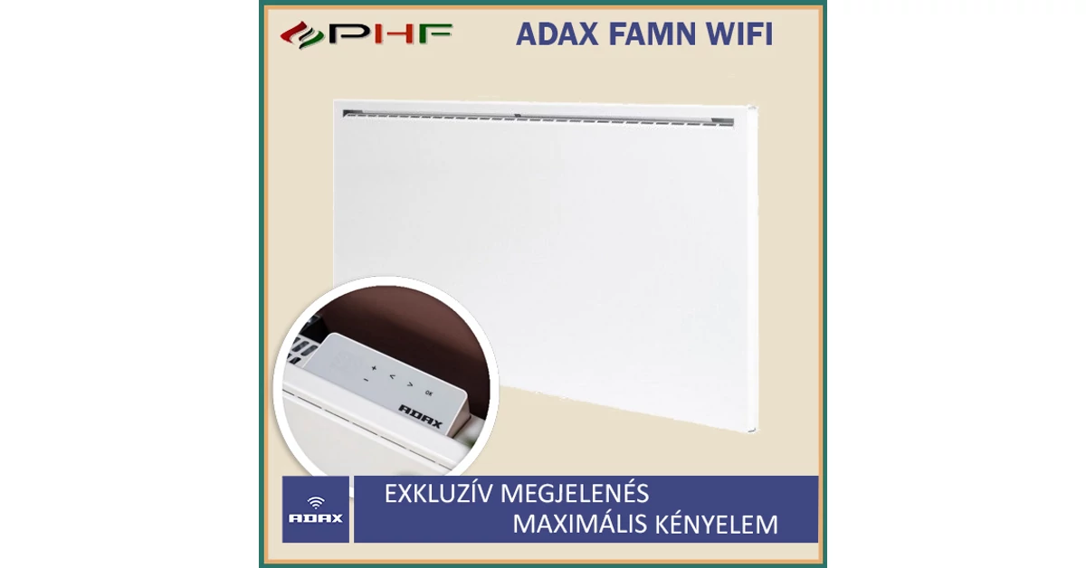 Adax FAMN Wifi fűtőpanelek - FUTESPONT.HU